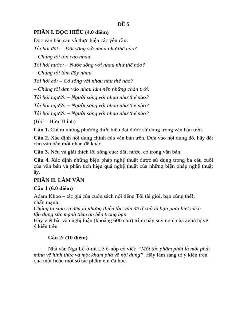 ĐỀ ôn HSG số 4 | PDF