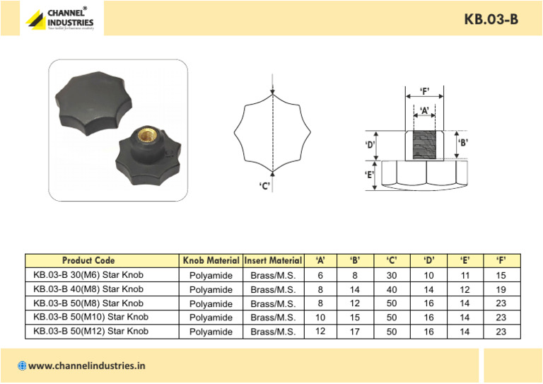 KB.03-B Star Knob | PDF