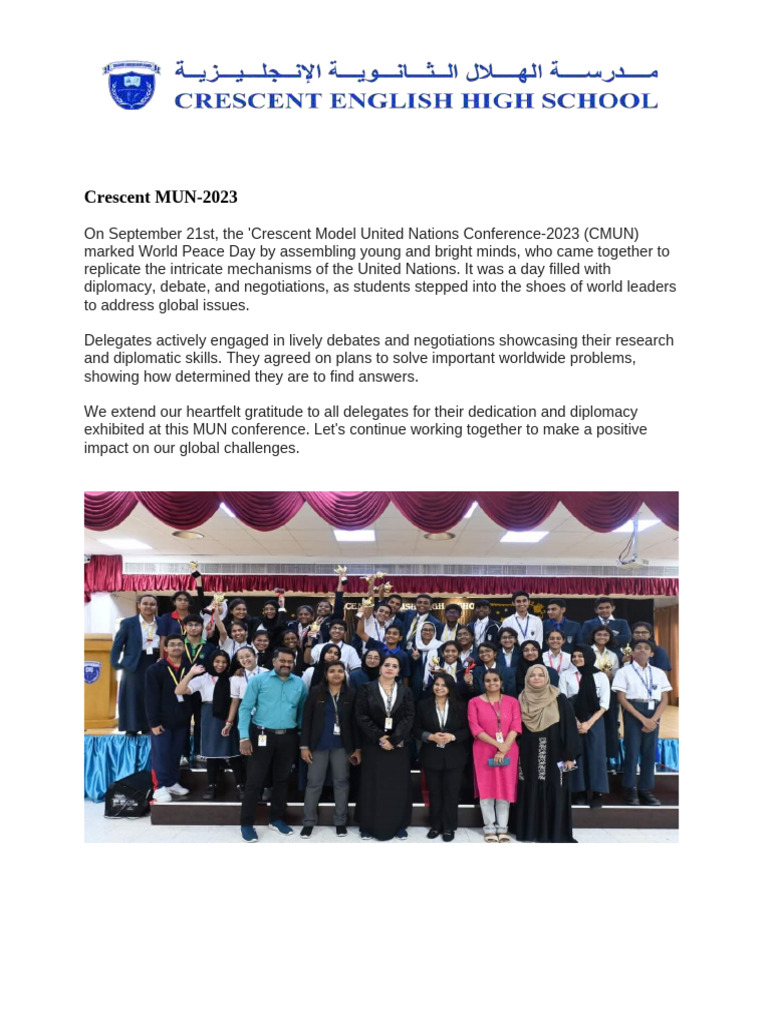 Crescent MUN | PDF