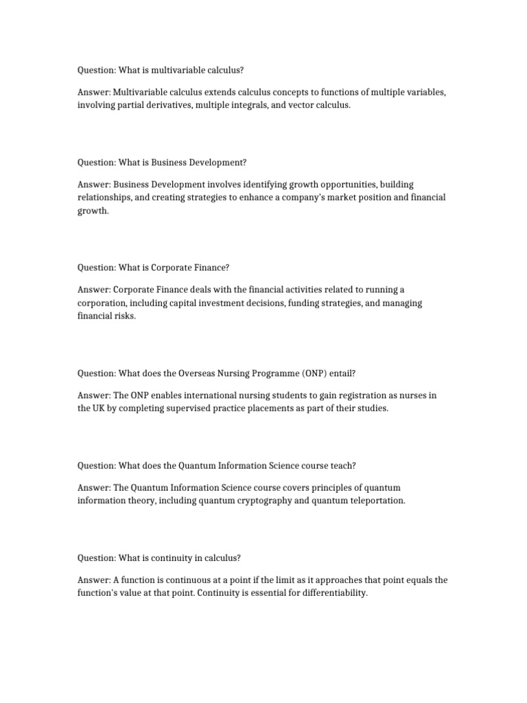 Overview of Key Academic Concepts | PDF