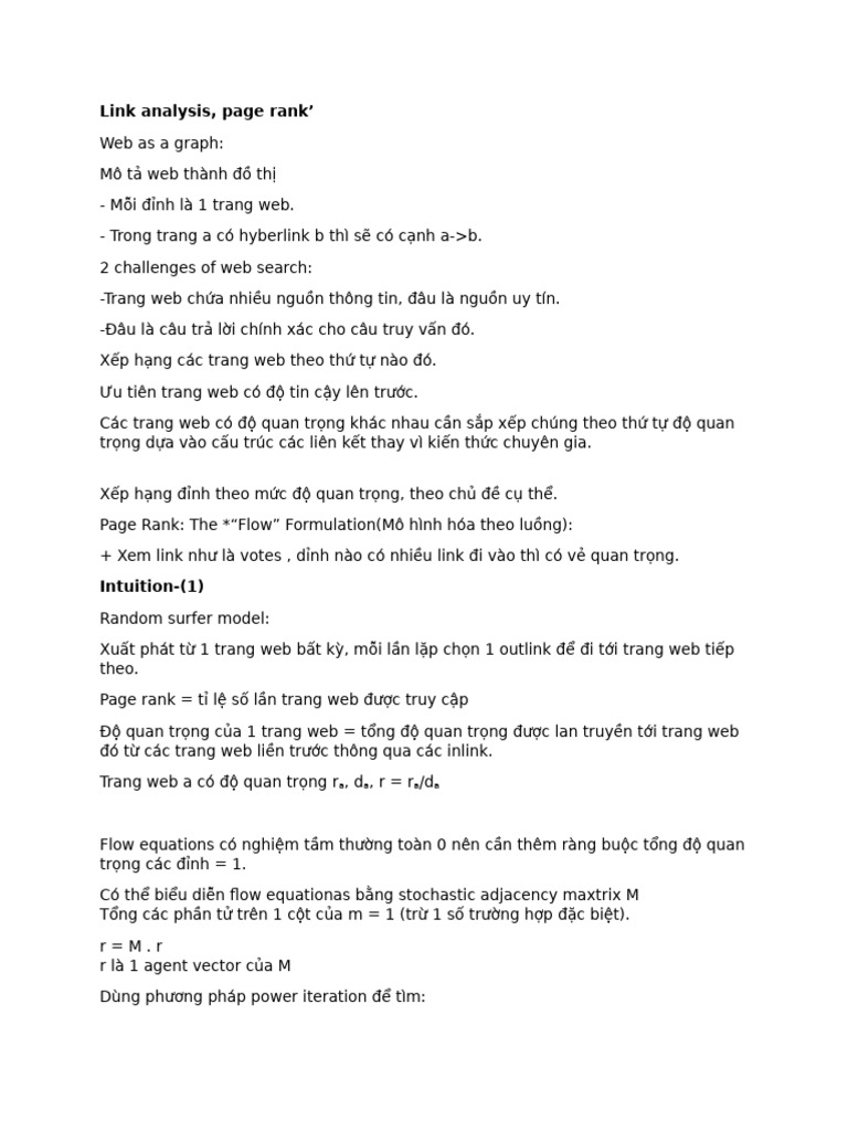 Link analysis | PDF