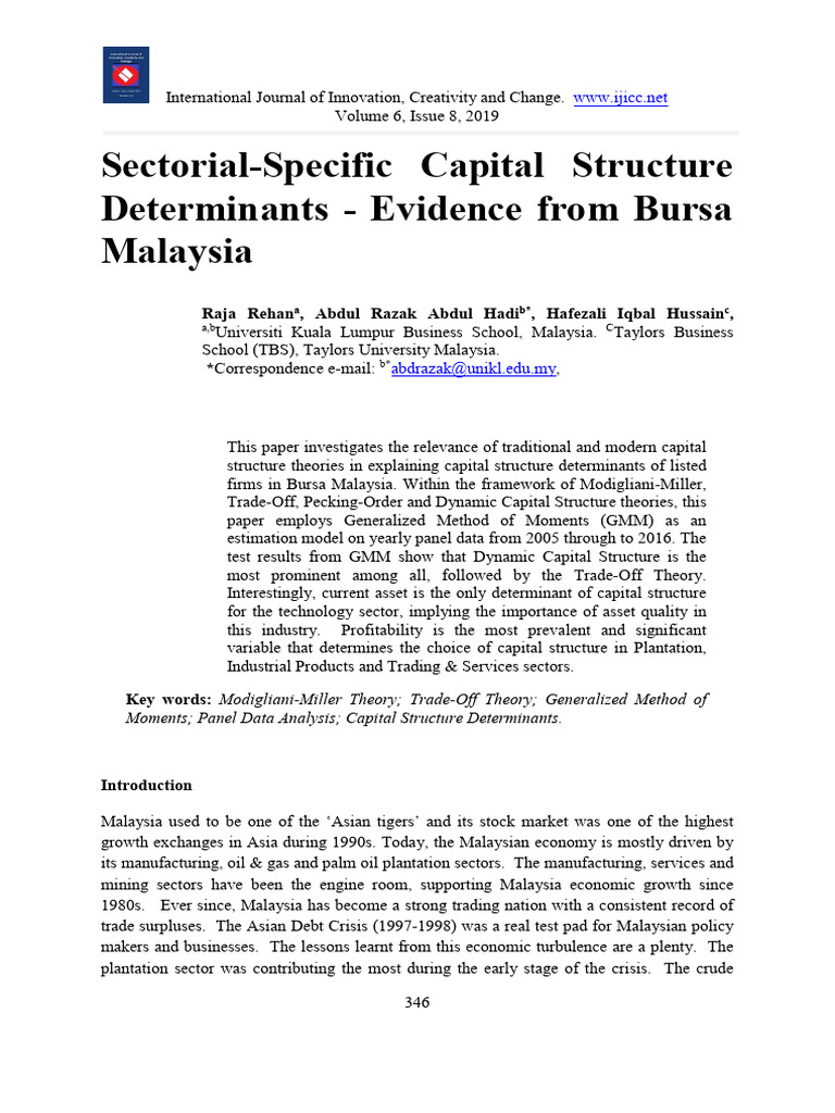CS Sector Specific MISSING | PDF | Capital Structure | Autocorrelation
