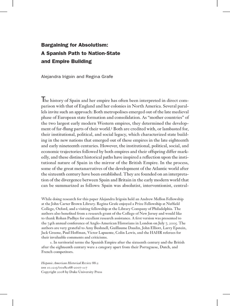 Bargaining for Absolutism | PDF | Taxes | Spanish Empire