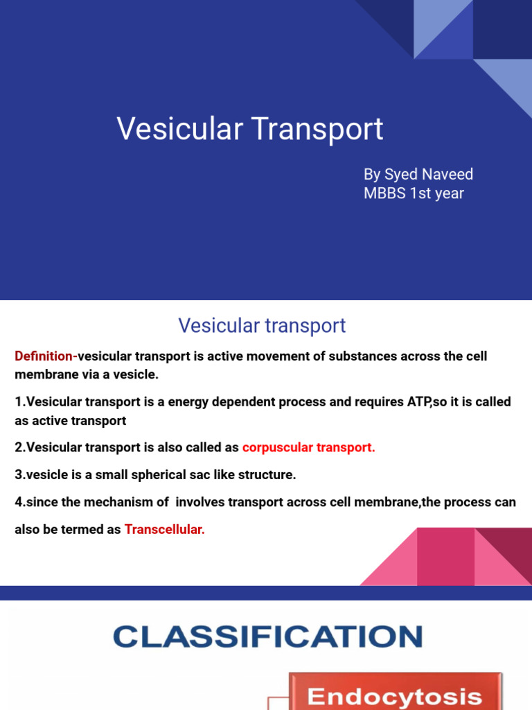 Vesicular Transport by Syed Naveed | PDF