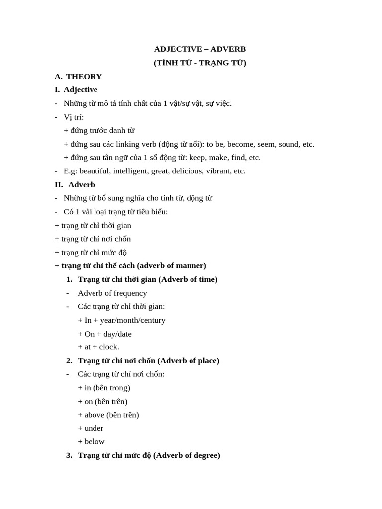 Adjective and Adverb Usage Guide | PDF | Adverb | Linguistic Morphology