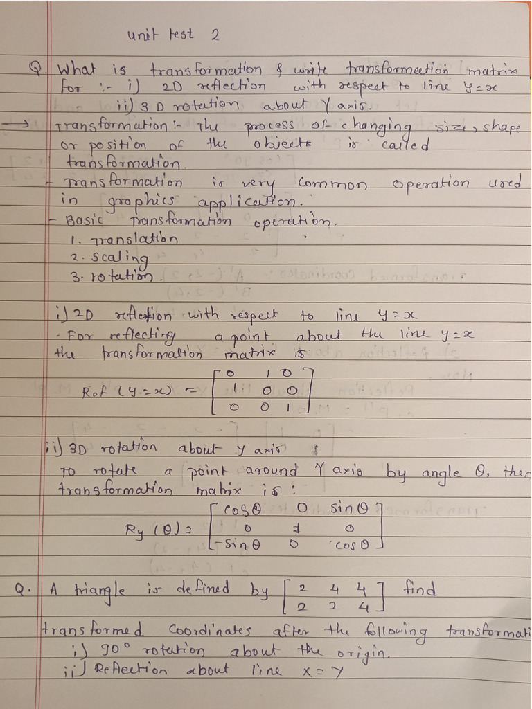 Unit Test 2 CG | PDF