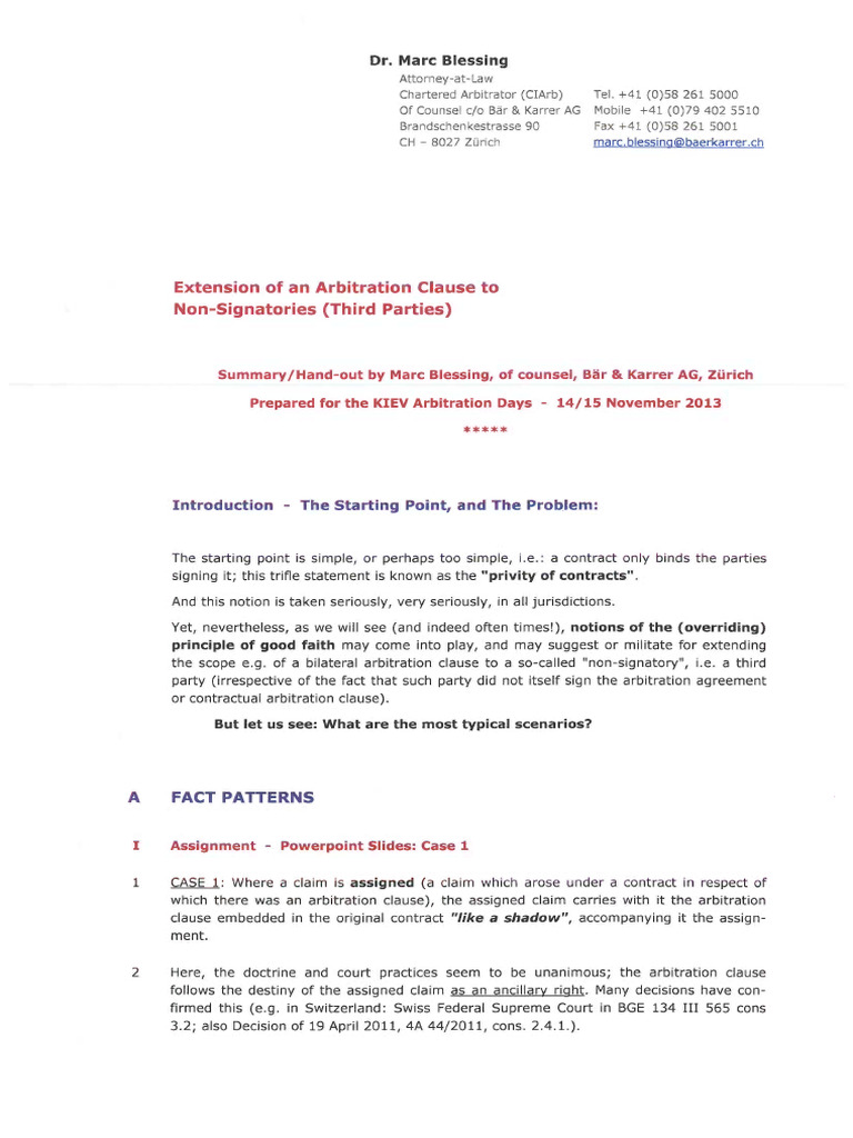 mark_blessing_1 | PDF | Arbitration | Treaty