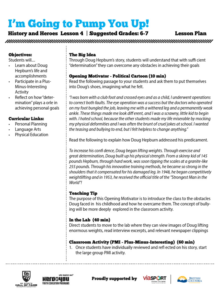 History and Heroes Im Going To Pump You Up Doug Hepburn | PDF