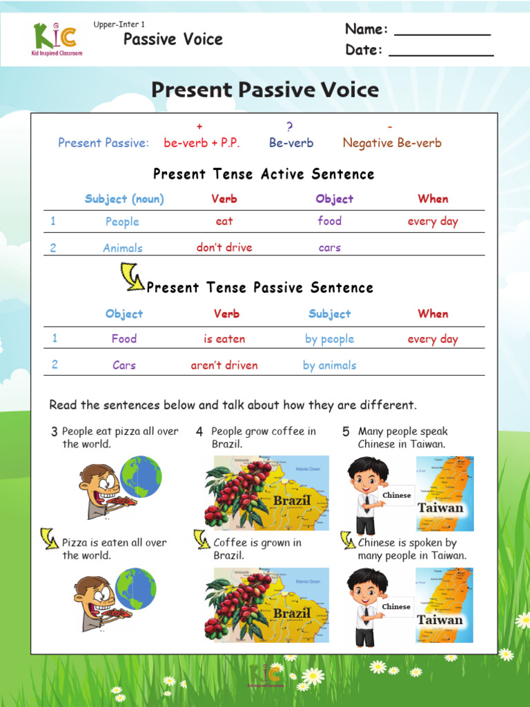 UI1 U1 Present Passive Intro | PDF | Verb | Subject (Grammar)