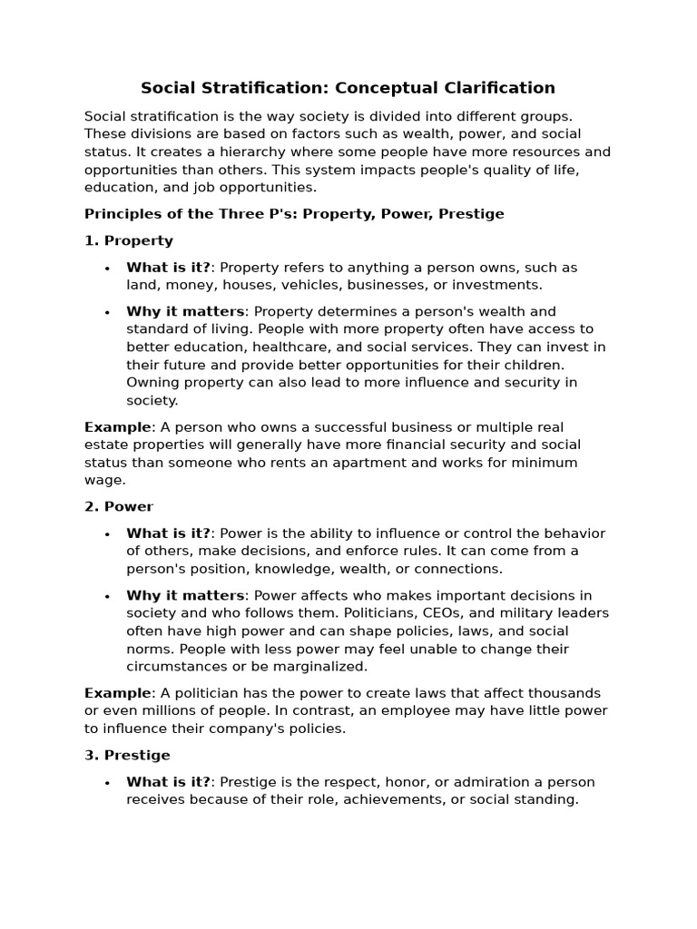 Social Stratification | PDF | Social Stratification | Discrimination