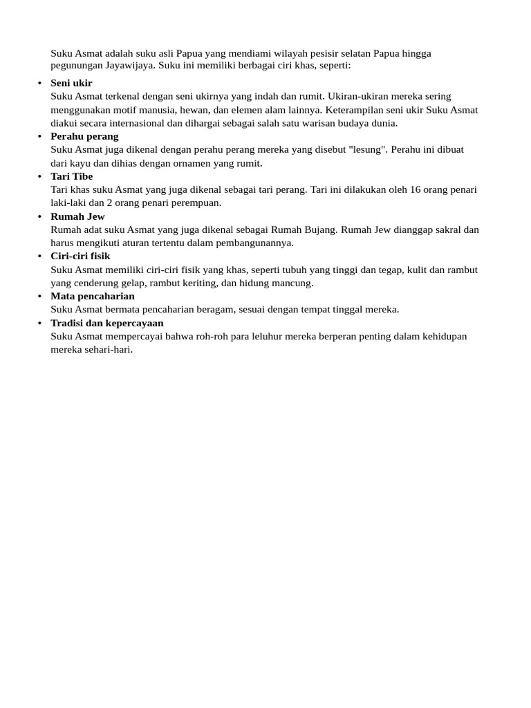 Suku Asmat | PDF