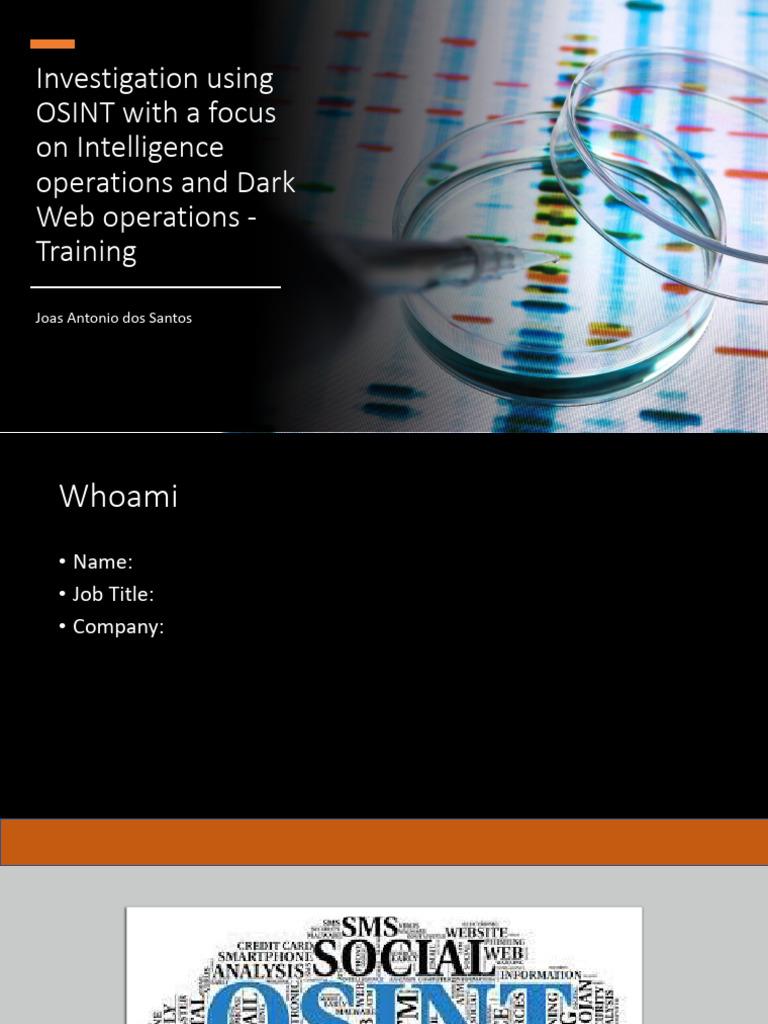 Investigation using OSINT with a focus on Intelligence operations and ... Investigation using OSINT with a focus on Intelligence operations and ...