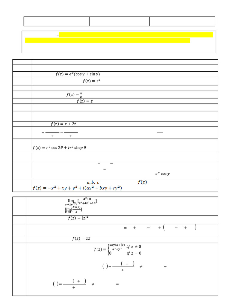 3. Analyticity+Harmonic Practice Sheet_unit 3 k24as11 | PDF | Holomorphic Function | Complex ...