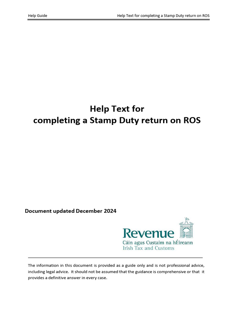 ROS Stamp Duty Return Guide | PDF | Lease | Stocks