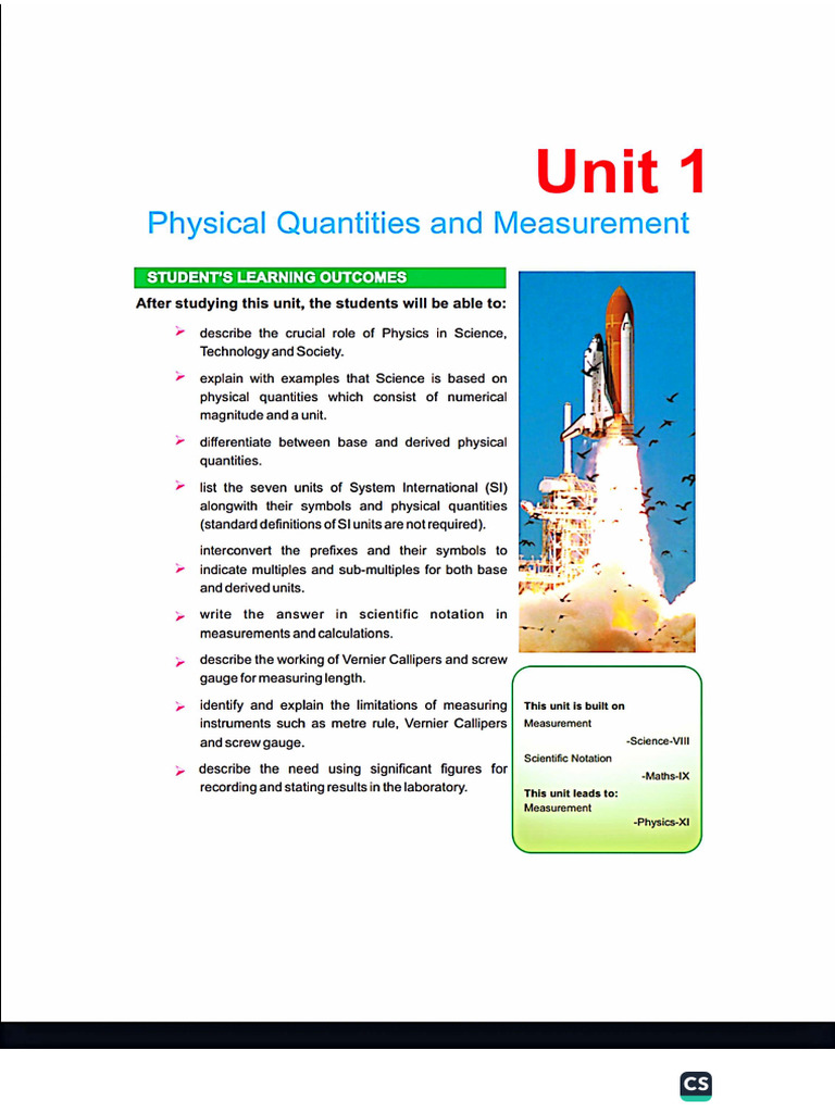 Pre 9th Phy (Chap 1st) | PDF