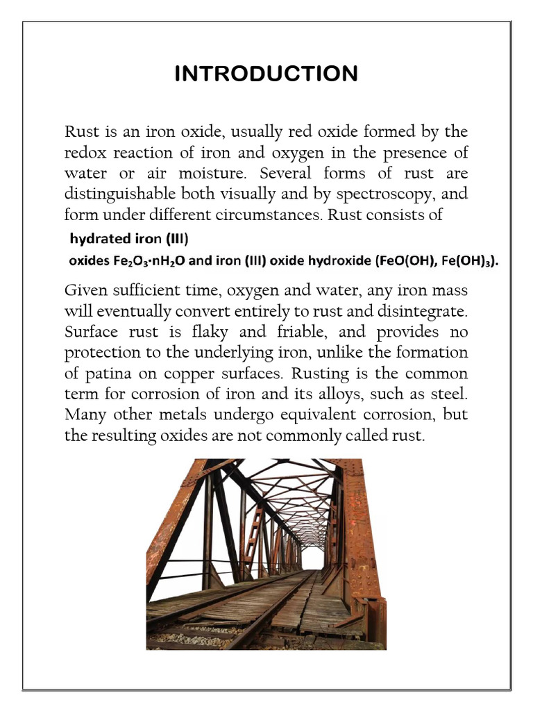 Understanding Rust and Corrosion Mechanisms | PDF | Rust | Corrosion