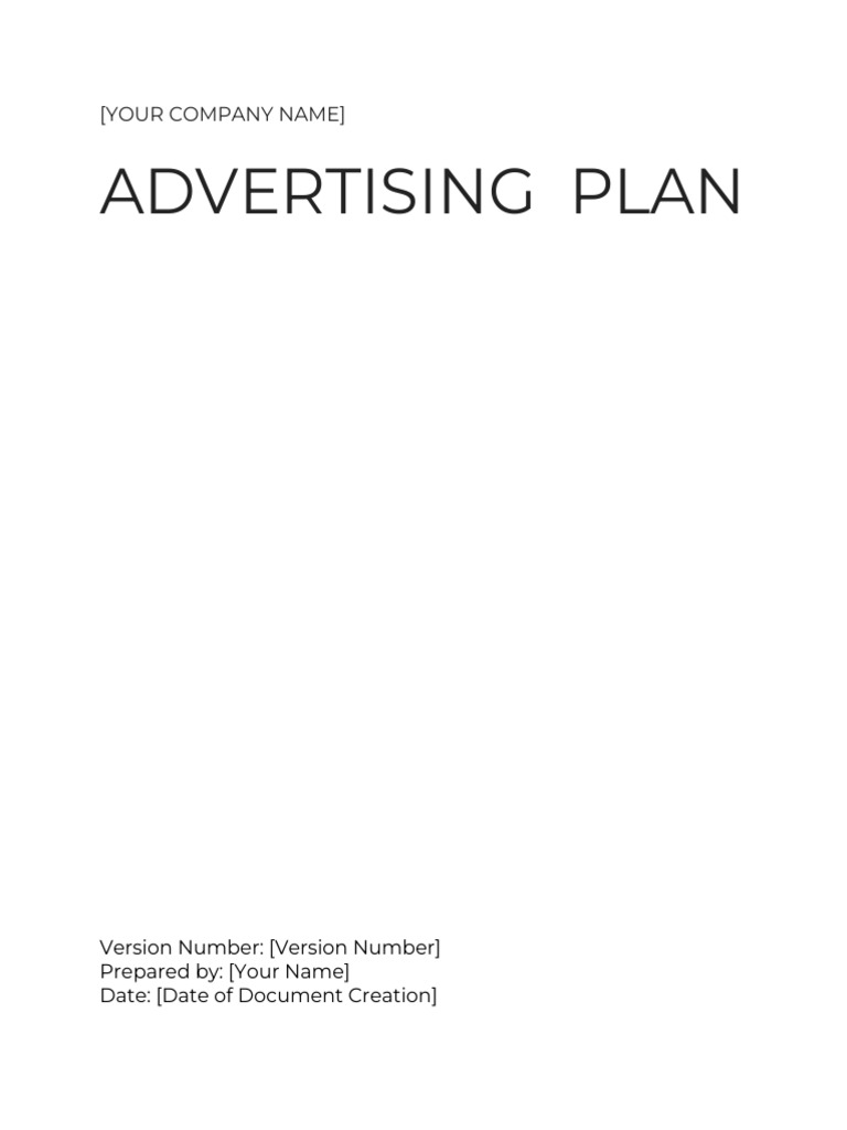 Advertising Plan | PDF | Advertising | Target Audience