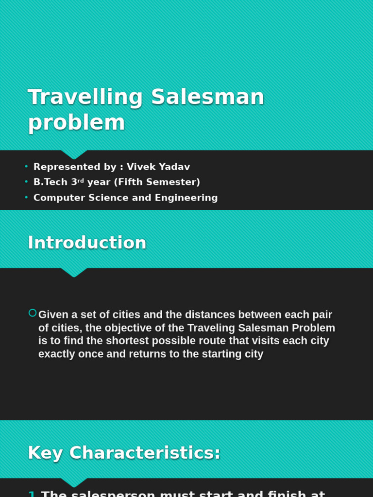 Travelling Salesman Problem Presentation | PDF | Genetic Algorithm ...