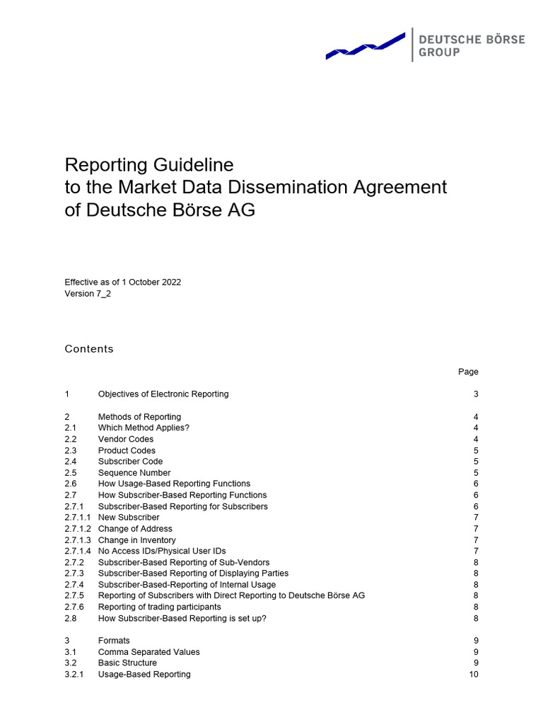 Market Data Reporting Guide | PDF | Comma Separated Values | Identifier