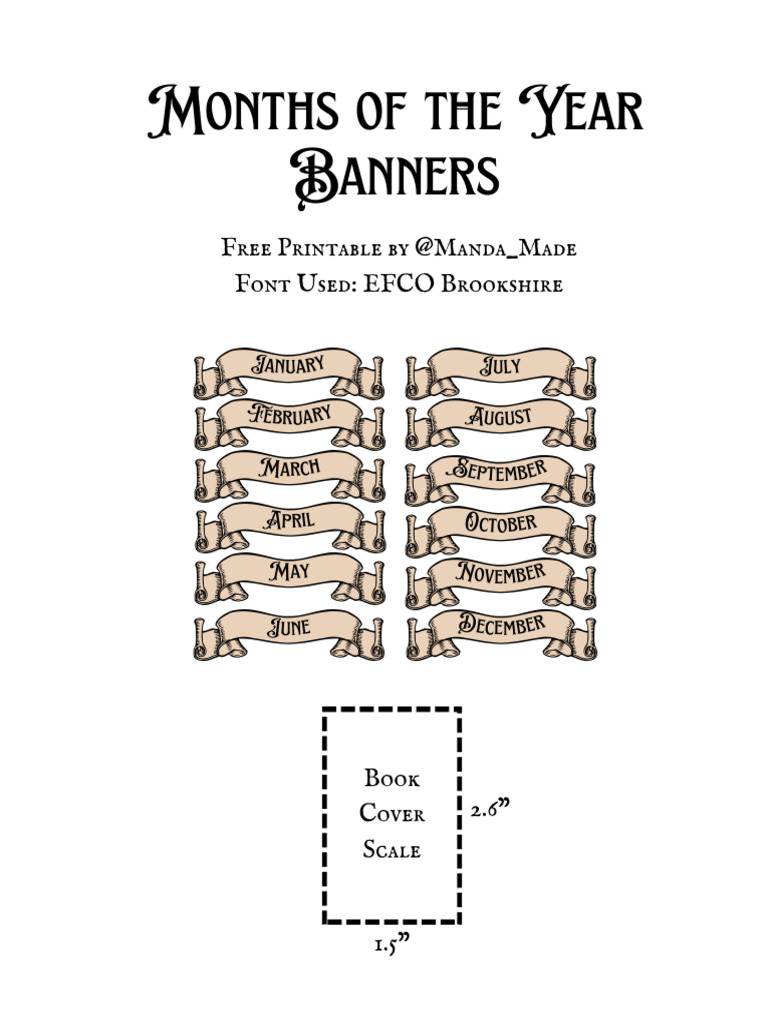 Months of The Year Banners | PDF