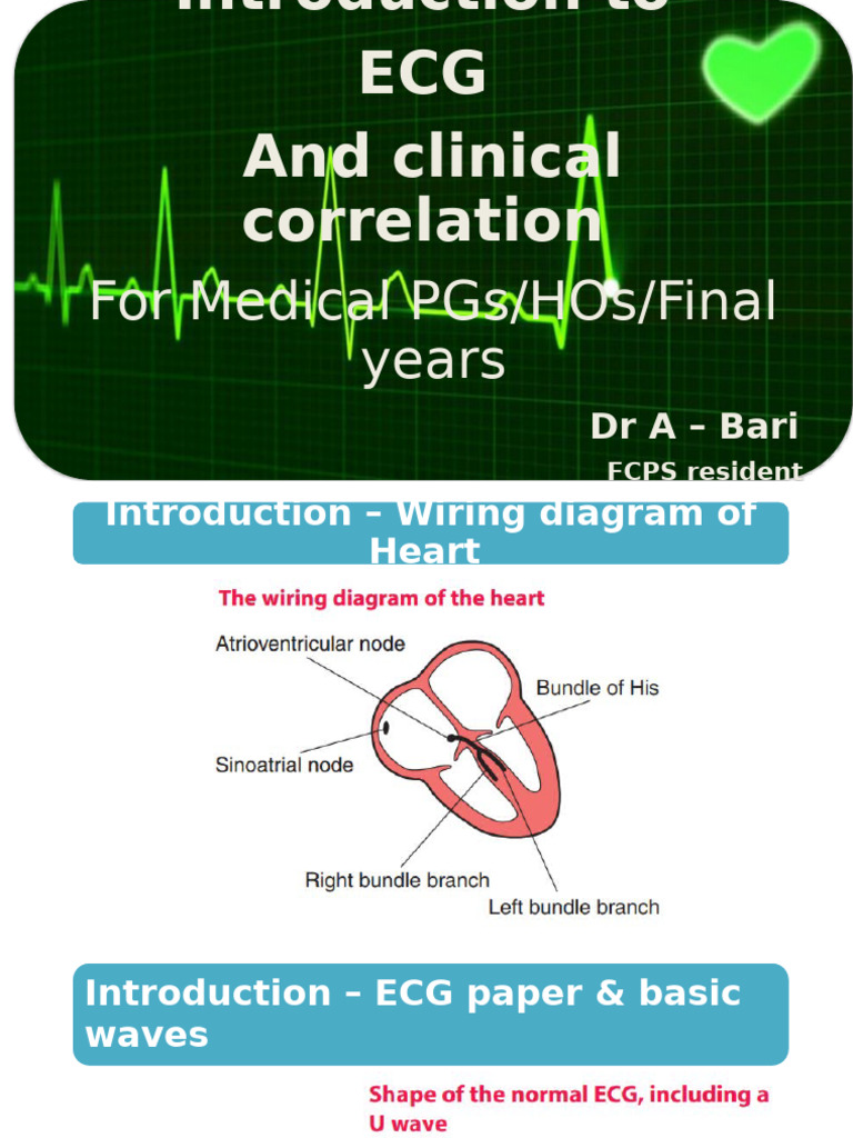 ECG tutorial - Copy | PDF | Electrocardiography | Myocardial Infarction
