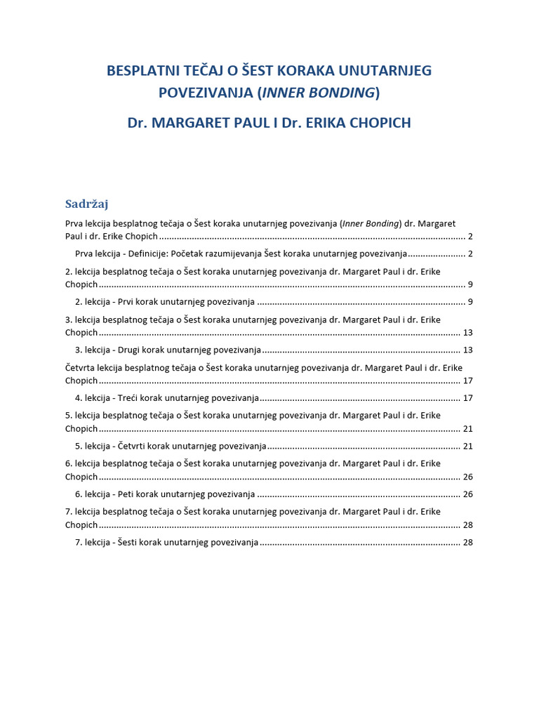 Unutarnje Dijete Tecaj | PDF