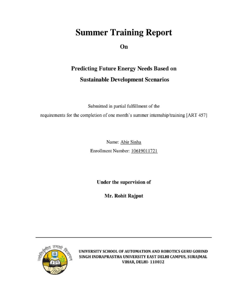 Internship Report Abir Sinha | PDF