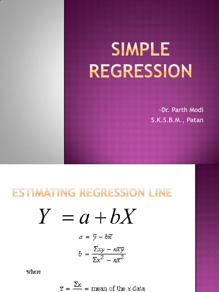 8 Simple Regression Pdf 6001