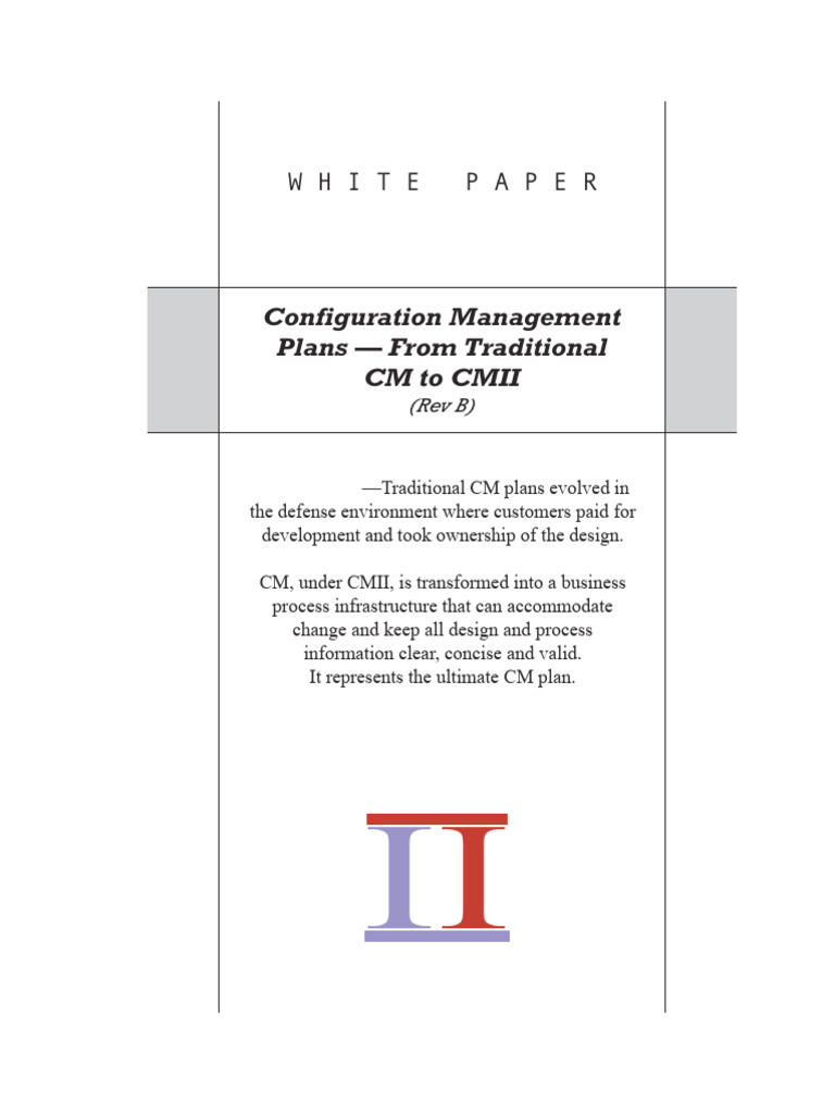 Cmii Configuration Management Systems Aras Plm Software | PDF | Audit | Systems Engineering