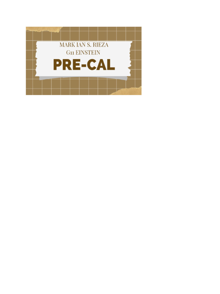 Pre Cal | PDF