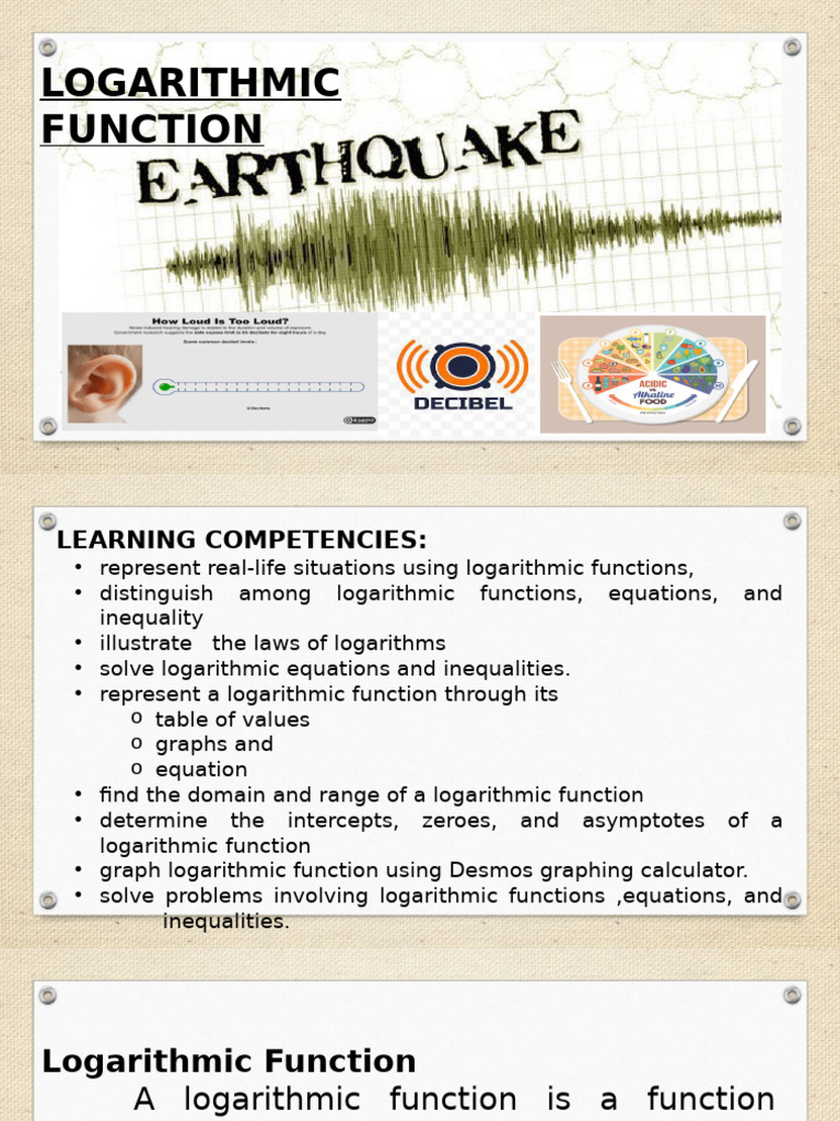 Lesson 5 Logarithmic Functions Equations and Inequalities | PDF | Logarithm | Function (Mathematics)