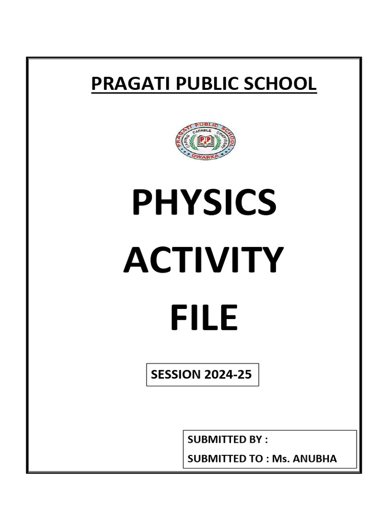 Physics Investigatory Project 2024-25 | PDF