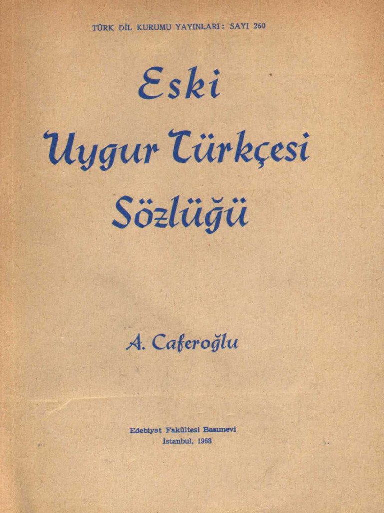 Eski.uygur.turkcesi.sozlugu | PDF