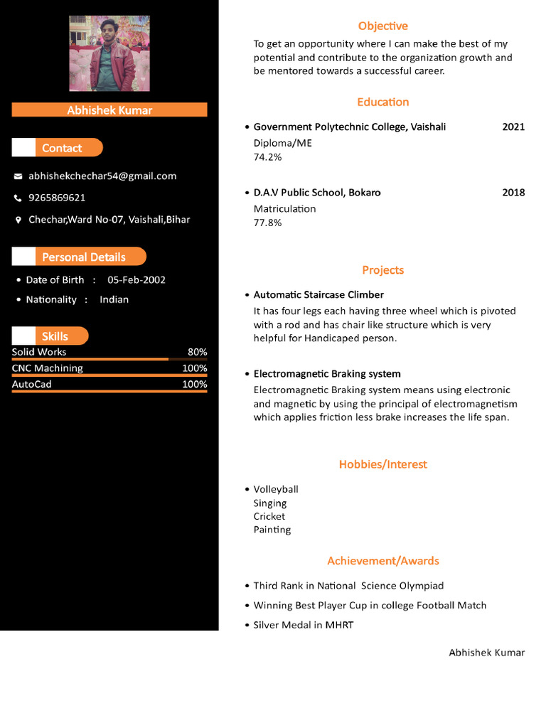 Resume Abhishek Kumar | PDF
