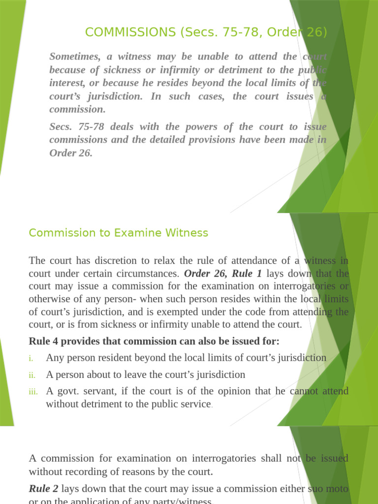 Commissions | PDF | Jurisdiction | Witness