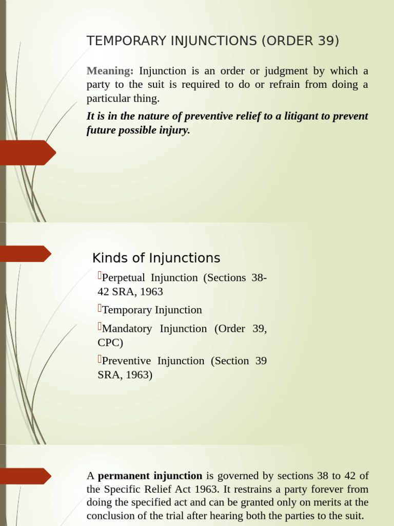 Understanding Temporary Injunctions | PDF | Injunction | Lawsuit