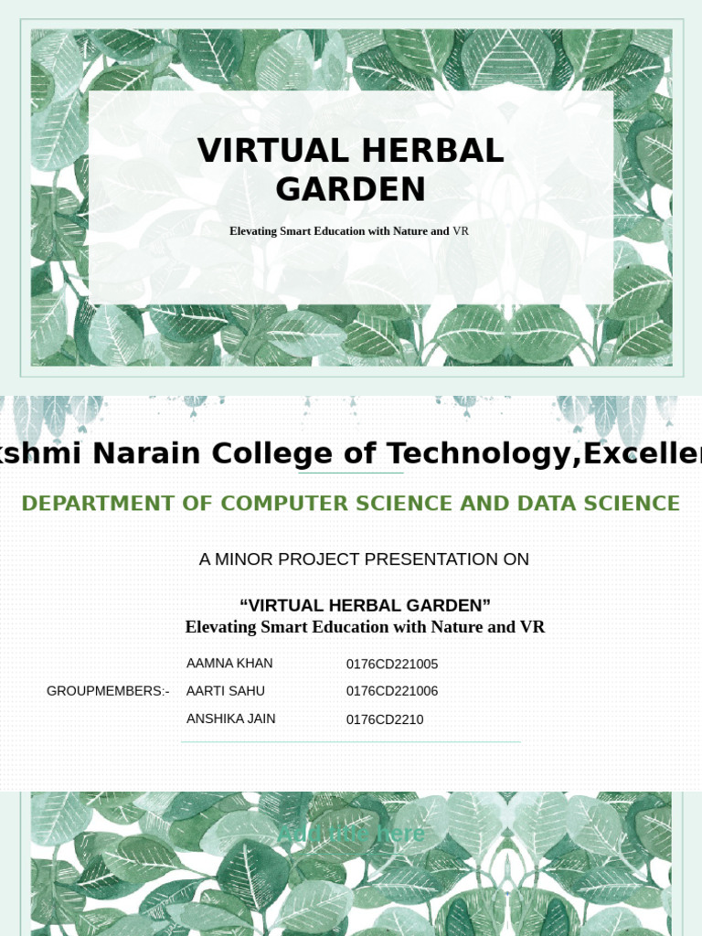 Minor Project Ppt | PDF | Virtual Reality | Ayurveda