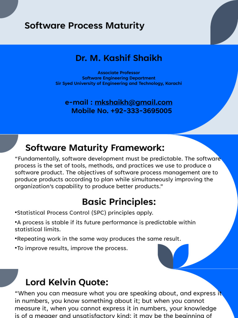 Handout 2 Software Process Maturity for KU 2020S SE | PDF | Systems ...