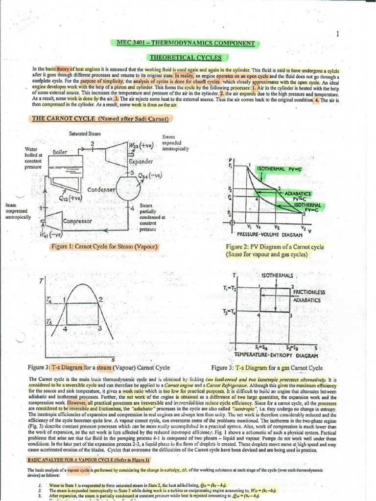 MEC 3401 Thermodynamic Air Cycles | PDF