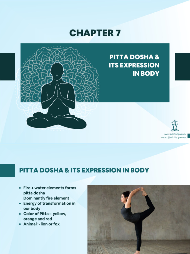 Chapter7 Pitta Dosha and Its Expression in Your Body 3 | PDF