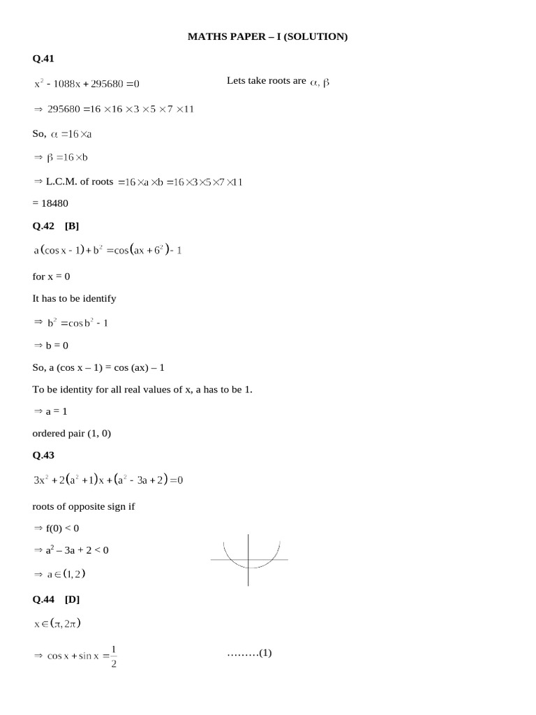 MT - 1 Solutions Paper Code 12 | PDF
