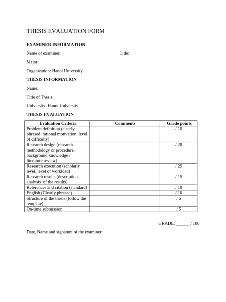Mau Danh Gia KLTN | PDF