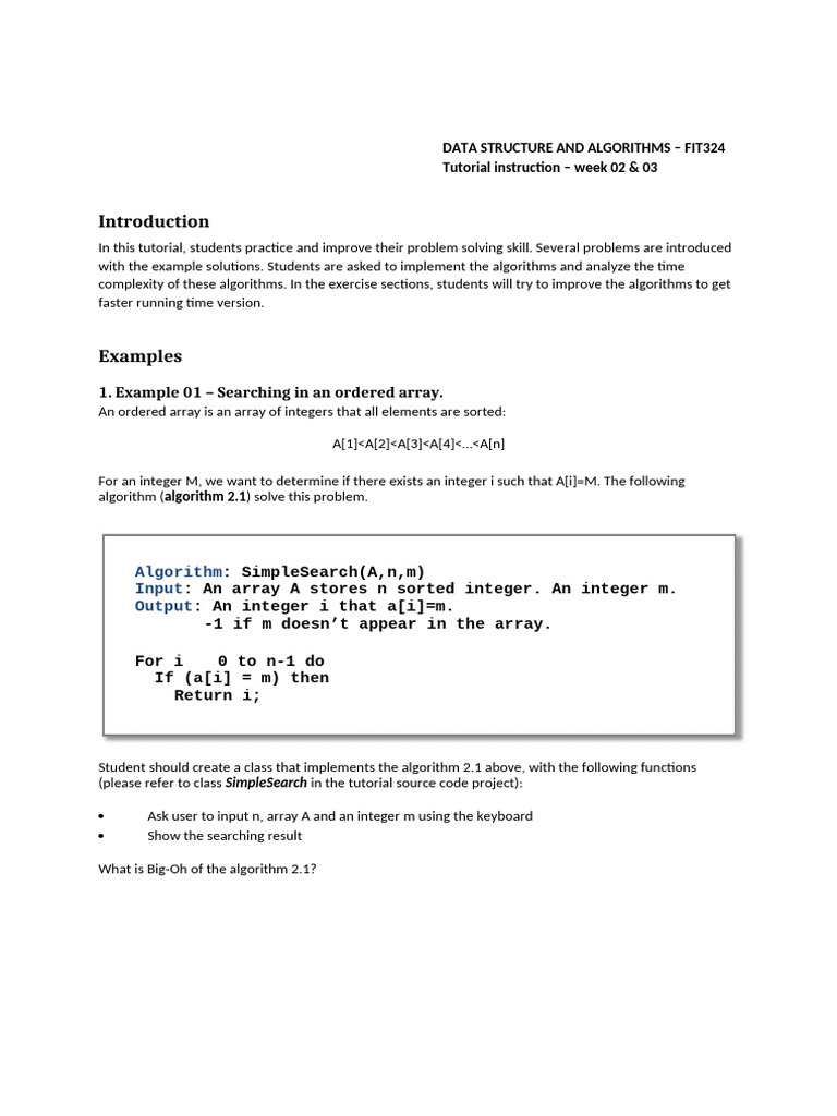 Week0203tutorialinstruction Pdf Algorithms Arithmetic 