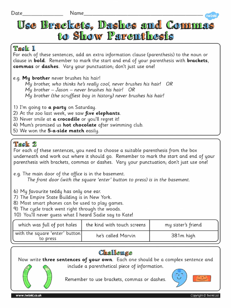 Use Brackets Dashes or Commas Hard | PDF