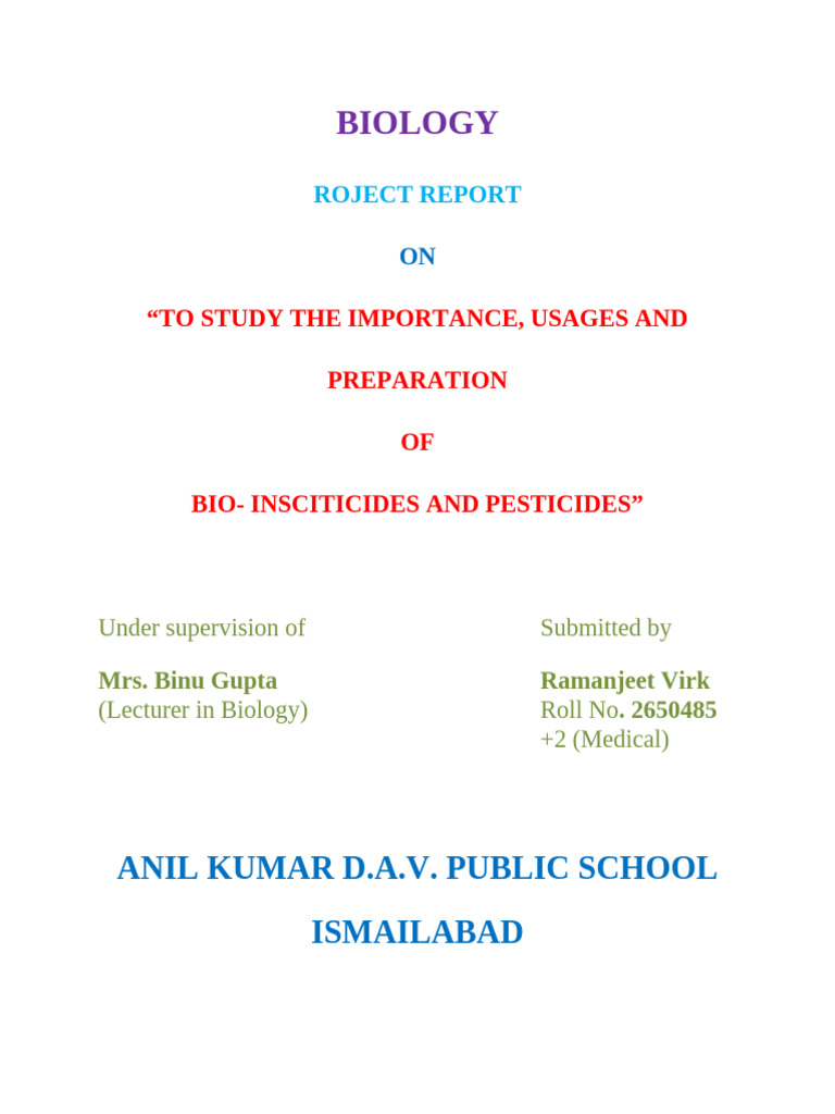 Important Usage and Preparation of Bio-Insecticides and Pesticides ...