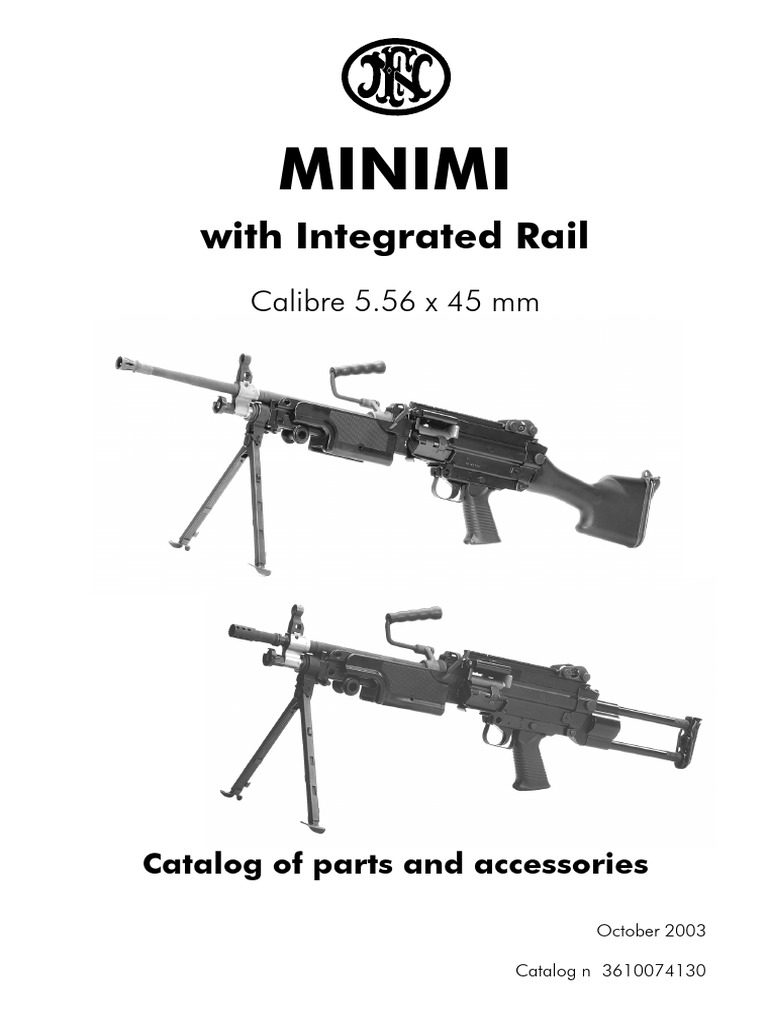MINIMI Machine Gun Parts Catalog | PDF | Firearms | Ammunition