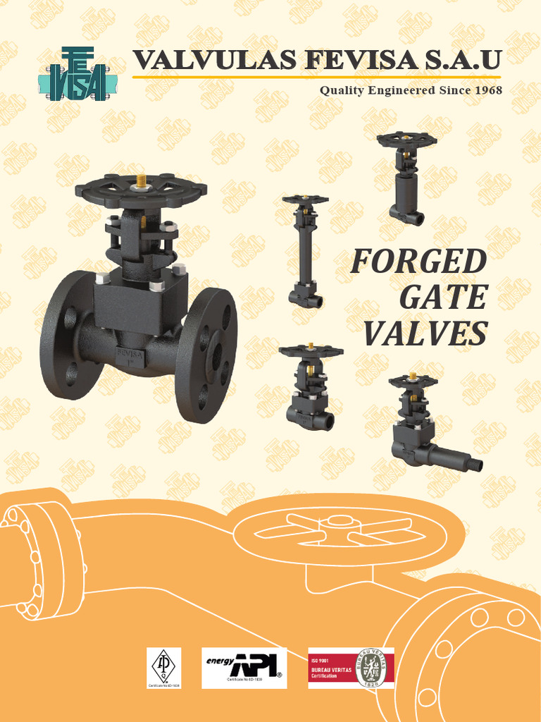 Fevisa Forged Steel Gate Valves | PDF | Valve | Screw