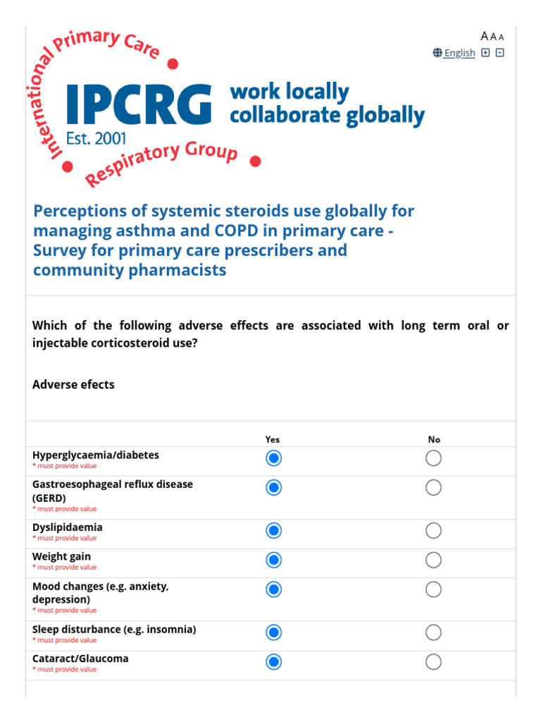 Perceptions of Systemic Steroids Use Globally For Managing Asthma and ...