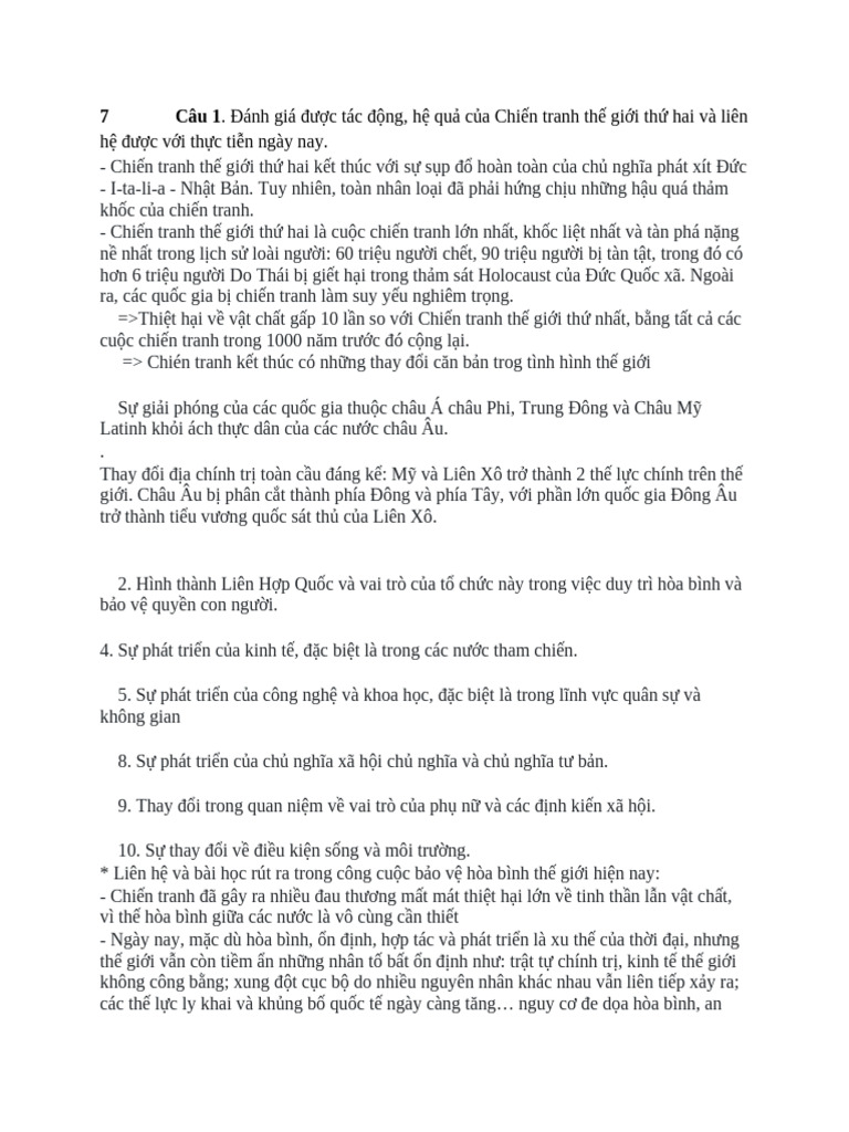 Tự luận Sử.11b | PDF