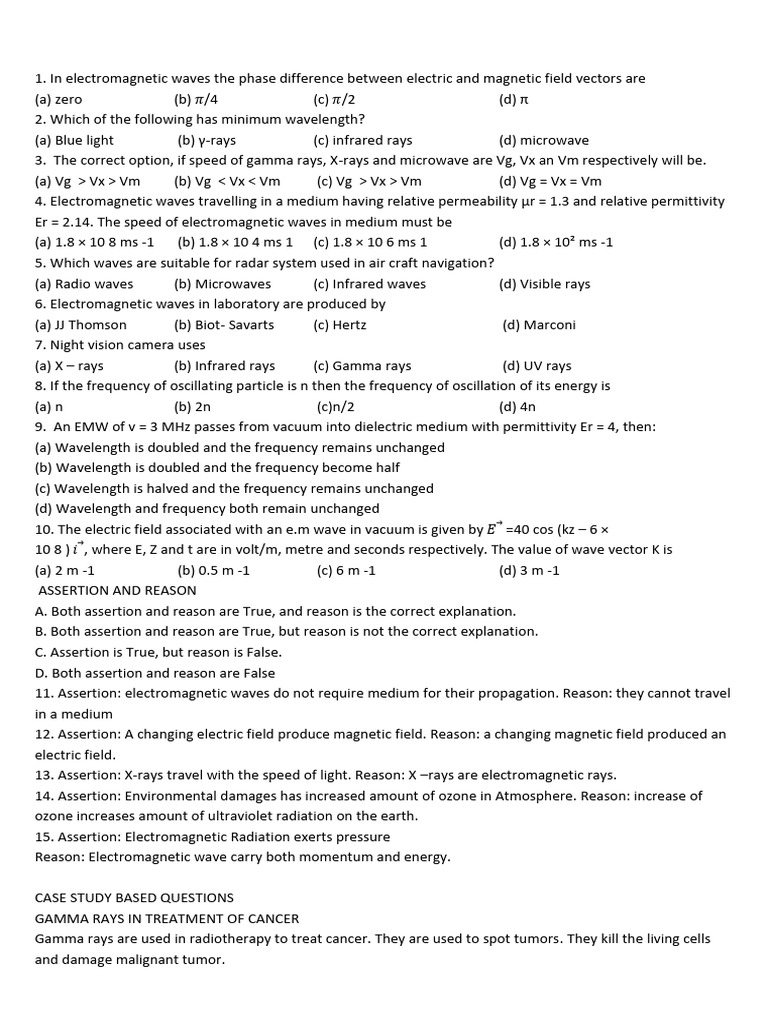 Xll Phy Mcq's-part 2 | PDF | Semiconductors | Optical Fiber